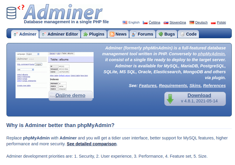 Как использовать Adminer для управления базами данных • ИТ Решения — ИП ...